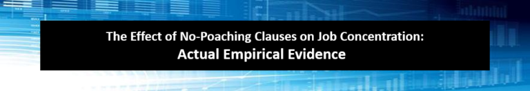 The Effect of No-Poaching Clauses on Job Concentration: Actual ...